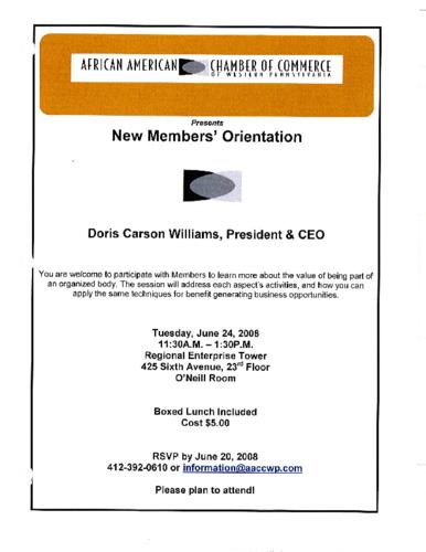 New Members' Orientation Flyer | Digital Pitt