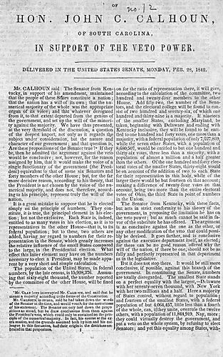 Speech of Hon. John C. Calhoun, of South Carolina, in support of the ...