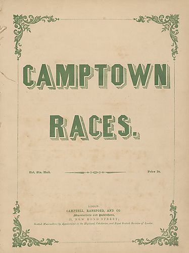 Gwine to run all night, or, De Camptown races | Digital Pitt