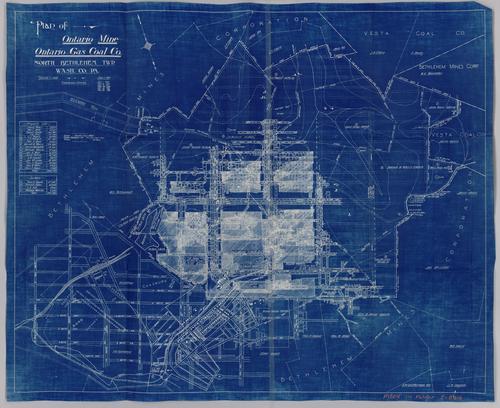 Plan of Ontario Mine (blueprint) | Digital Pitt