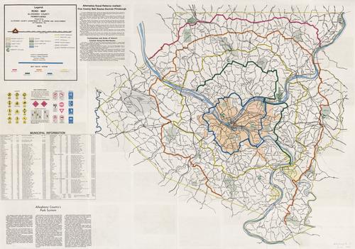 Road map of Allegheny County, Pennsylvania, prepared by the County ...